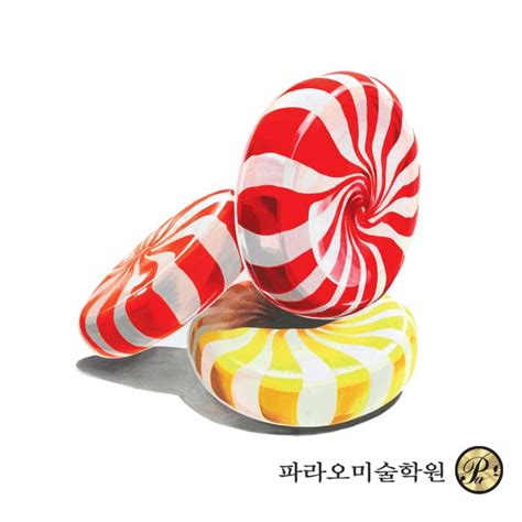 파라오미술학원 개체표현 정밀묘사 파라오개체디자인입시미대입시입시미술사탕사탕껍질재질표현 기초디자인 드로잉 현실적인 그림 극사실주의