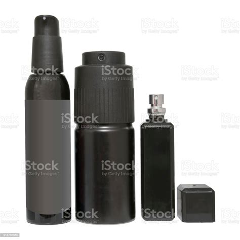 블랙에 어로 졸 스프레이 세트 데오드란트 또는 향수 근접 촬영의 격리 병 0명에 대한 스톡 사진 및 기타 이미지 0명 개념 건강관리와 의술 Istock