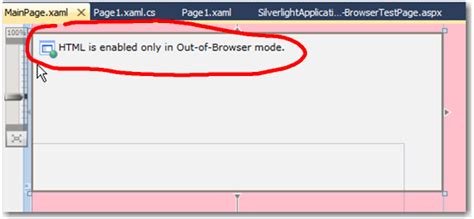 silverlight showing html content “inside” silverlight without the