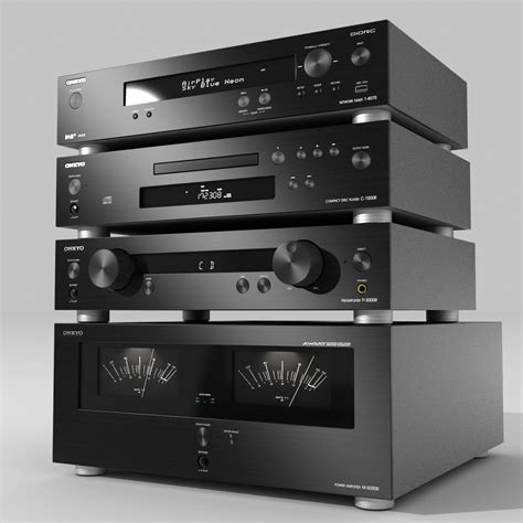 Onkyo Stereo System Silver 3d Model 16 Max Free3d