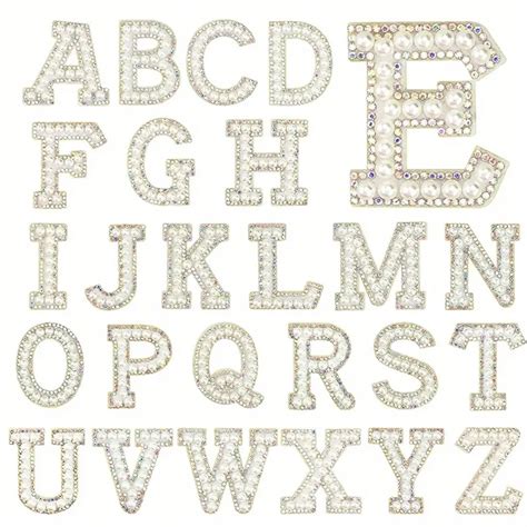 Sewing Decorative Letter Patch Sparkle Rhinestone Elegant Temu United