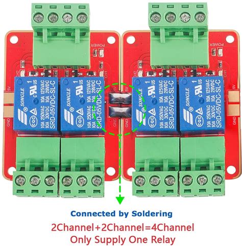 SUNFOUNDER 2 Channel Relay Module DC 5V Power Supply Relay Board With Optocoupler High Level