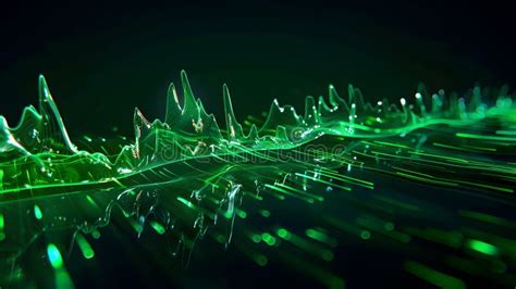 Futuristic Green Waveforms For Digital And Tech Projects Stock Image Image Of Movement