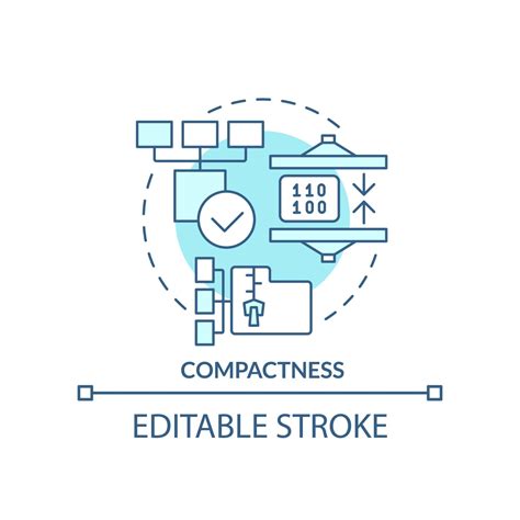 Compactness Turquoise Concept Icon Concise Code Feature Of Programming Languages Abstract Idea