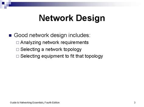 chapter 2 network design essentials guide to networking