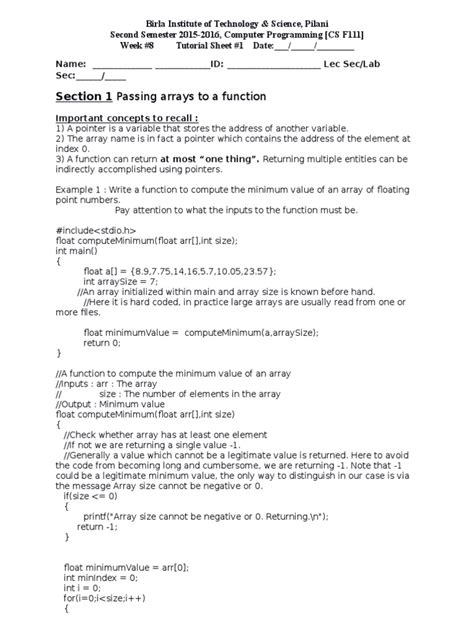 Pointers In C Programming Very Important Pdf Array Data Structure Pointer Computer