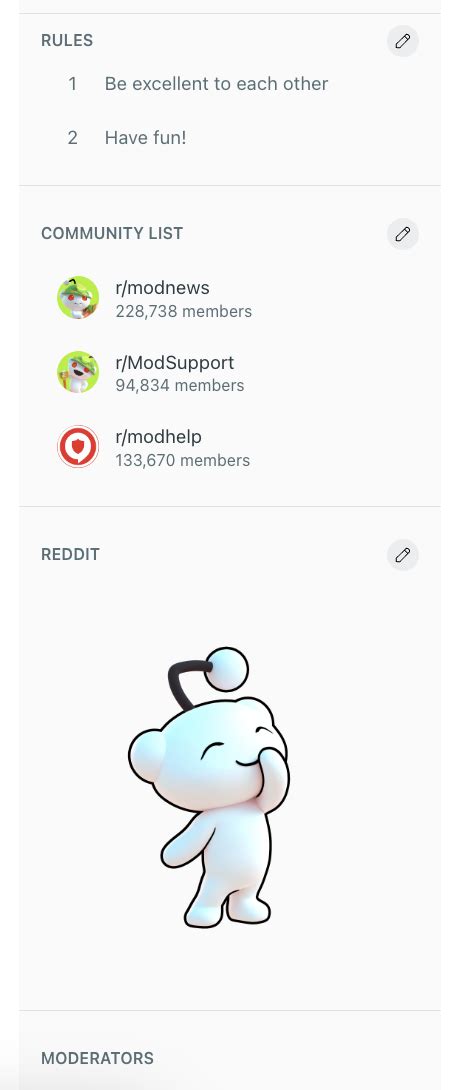 Sidebar Widgets Reddit Help