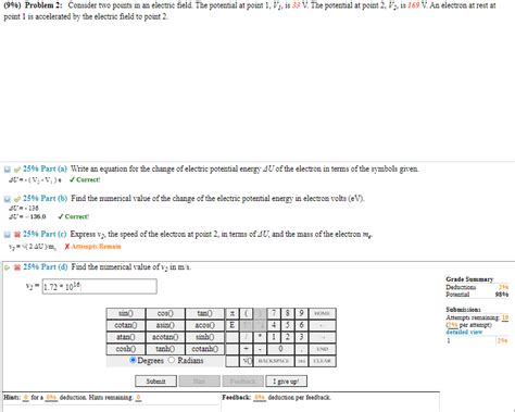 Solved 9 Problem 2 Consider Two Points In An Electric