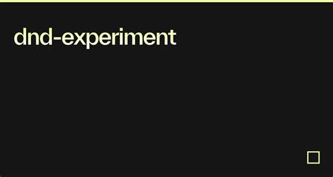 Dnd Experiment Codesandbox