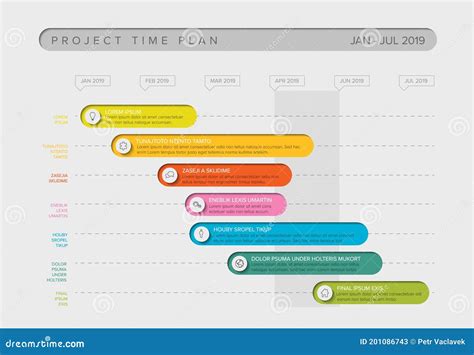 Gantt Project Production Timeline Graph Vector Illustration