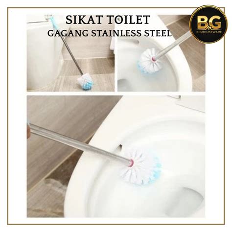 Jual Bg Sikat Toilet Gagang Stainless Sikat Wc Bentuk Bulat Dan