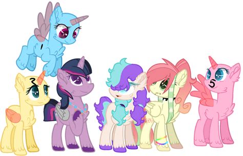 [mlp Collab] Mane 6 Rare Pairs By Xaviersck On Deviantart