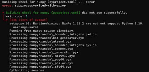 Runtimewarning Numpy 1212 May Not Yet Support Python 310 Unity