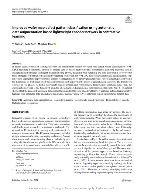 Improved Wafer Map Defect Pattern Classification Using Automatic Data