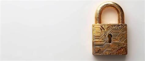 Premium Photo An Electrical Circuitintegrated Golden Padlock Generative Ai