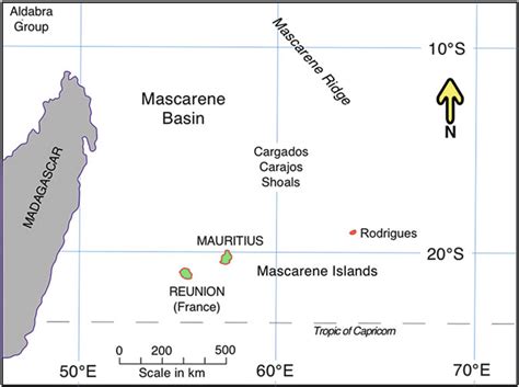1 Location Of Rodrigues Island Within The Mascarene Islands South West