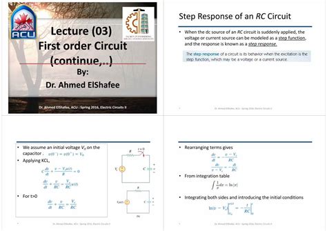 Pdf Step Response Of An Rc Circuit Lecture 03 When …