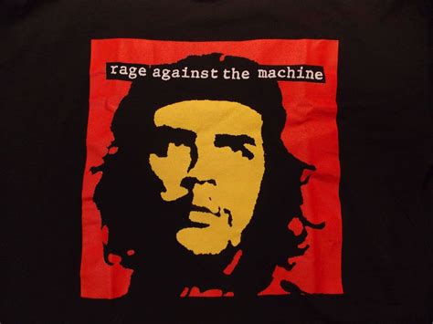 Rage Against The Machine Red Yellow Face Black T Shirt Che Guevara Tour