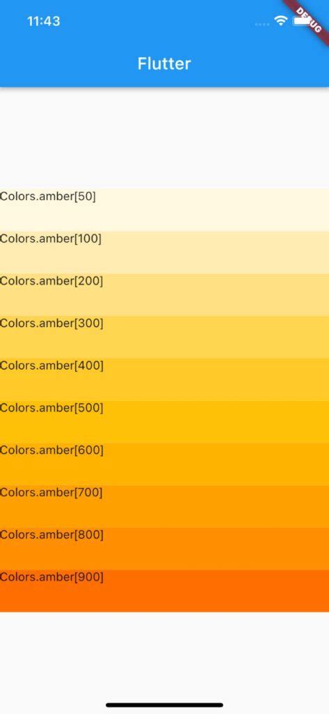 FlutterColorsの使い方色色の濃さ透明度を指定する