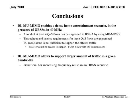 ppt dl mu mimo performance with qos traffic and obss powerpoint