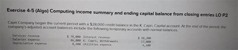 Solved Exercise Algo Computing Income Summary And Chegg