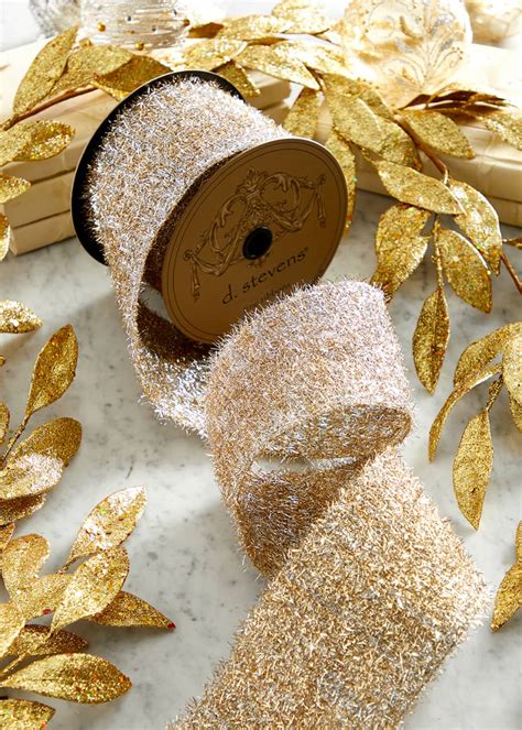 D Stevens Metallic Tinsel Ribbon 4 X 10 Yds Bergdorf Goodman