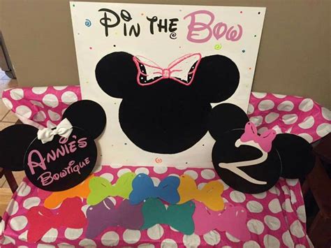 Pin The Bow On Minnie Mouse Game Candy Theme Birthday Party Minnie