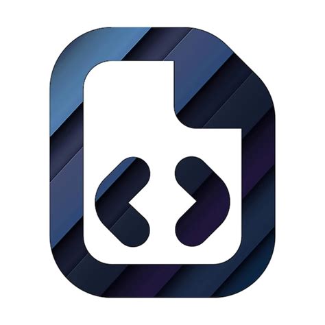 Premium Photo File Code Icon Blue Cyan Dark Diagonal Texture