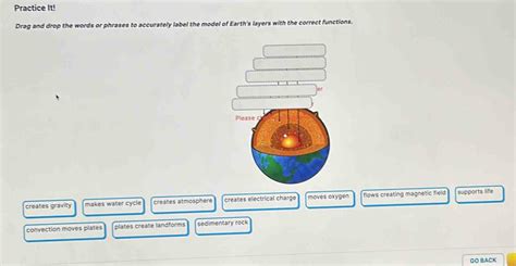 Practice It Drag And Drop The Words Or Phrases To Accurately Label The Model Of Earths L [others]
