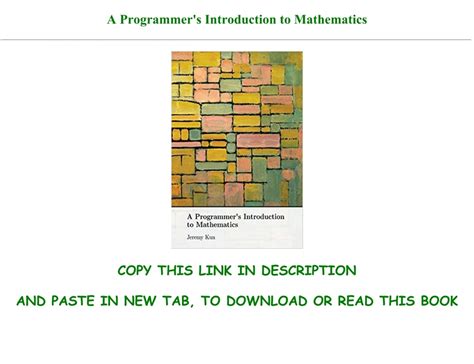 pdf online a programmer s introduction to mathematics full online