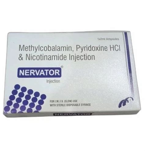 Nervator Methylcobalamin Pyridoxine Hcl Nicotinamide Injection 1 X 2