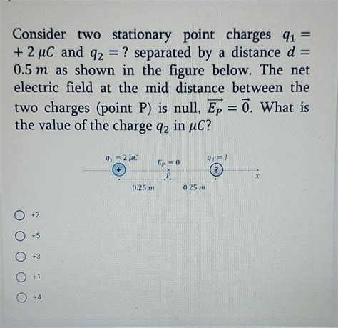 Solved Consider Two Stationary Point Charges 91 2 Uc And