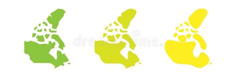 canada vector country map in three levels of smoothness stock vector