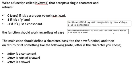 Solved Write A Function Called Isvowelſ That Accepts A