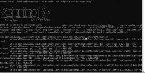 springcloud alibaba 项目打成jar 包，运行，nacos 异常 问答 阿里云开发者社区