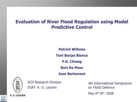 Ppt Evaluation Of River Flood Regulation Using Model Predictive
