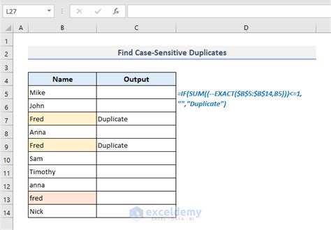 Excel Formula To Find Duplicates In One Column Easy Ways ExcelDemy