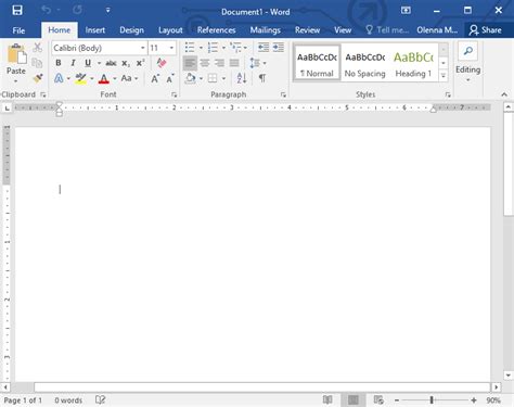 Word 2016 Interface Diagram Quizlet