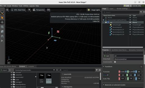 Unable To Drag Or Add The Saved Model Into A New Stage Isaac Sim Nvidia Developer Forums