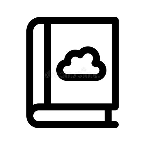 Cloud On Book Concept Icon Of Cloud Book In Modern Style Stock Vector