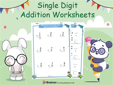 20 Single Digit Addition Worksheets Free Printable