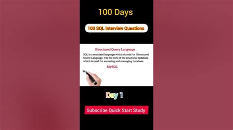 100 Days 100 Sql Interview Questions Day 1 Sql Vs Mysql Sql