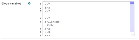 Line Numbering For The Random Variables And Global Variables Fields Issue