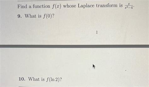 Solved Find A Function F X Whose Laplace Transform Is Chegg
