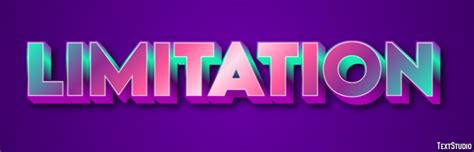 Limitation Purple Green And Pink 3d Text Effect Generator