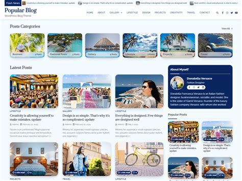 Popular Blog Wordpress Theme