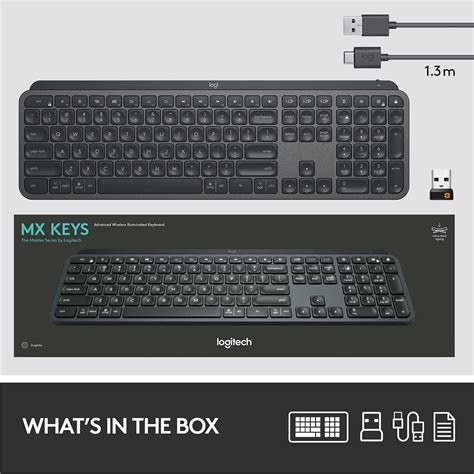 Buy Logitech Mx Keys Advanced Wireless Illuminated Keyboard Tactile Responsive Typing