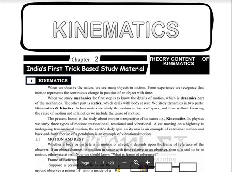 Kinematics Notes In Pdf Format