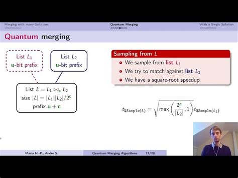 Free Video Optimal Merging In Quantum K Xor And K Sum Algorithms From Theiacr Class Central
