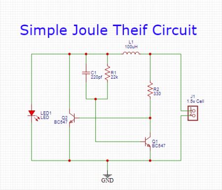 Simple Joule Thief Circuit Diy Electronics Project Tinycircuits